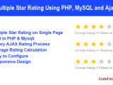 Multiple Star Rating System Using Php And Mysqli Buy Online